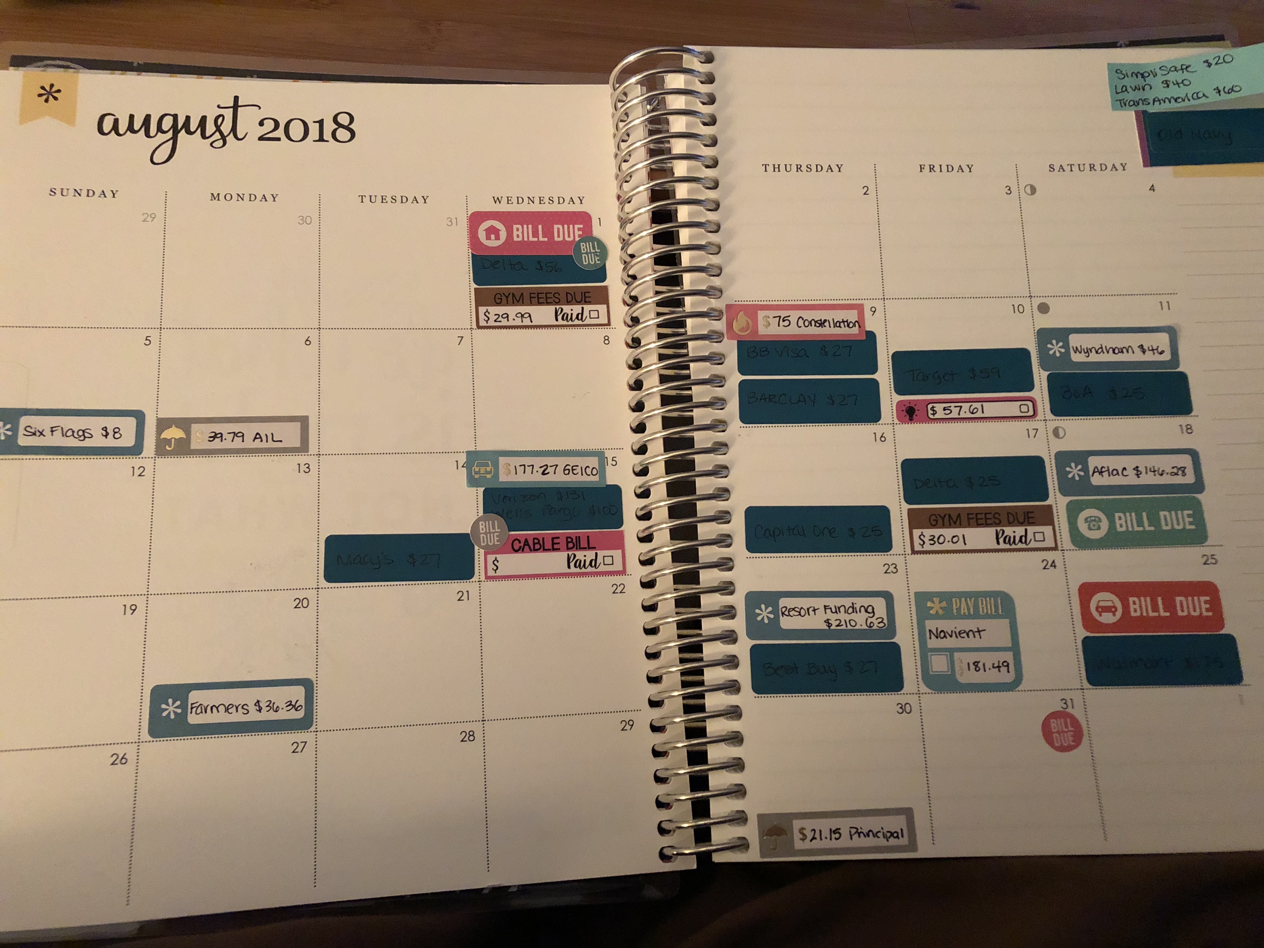 august monthly bills – Take2andCallMe